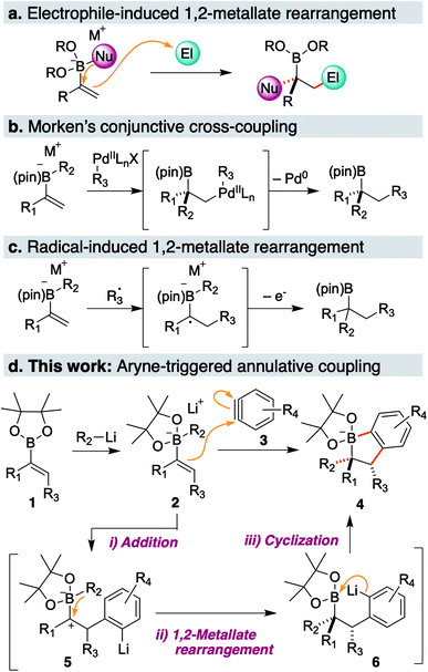Annulative coupling of vinylboronic esters: aryne-triggered 1,2 ...