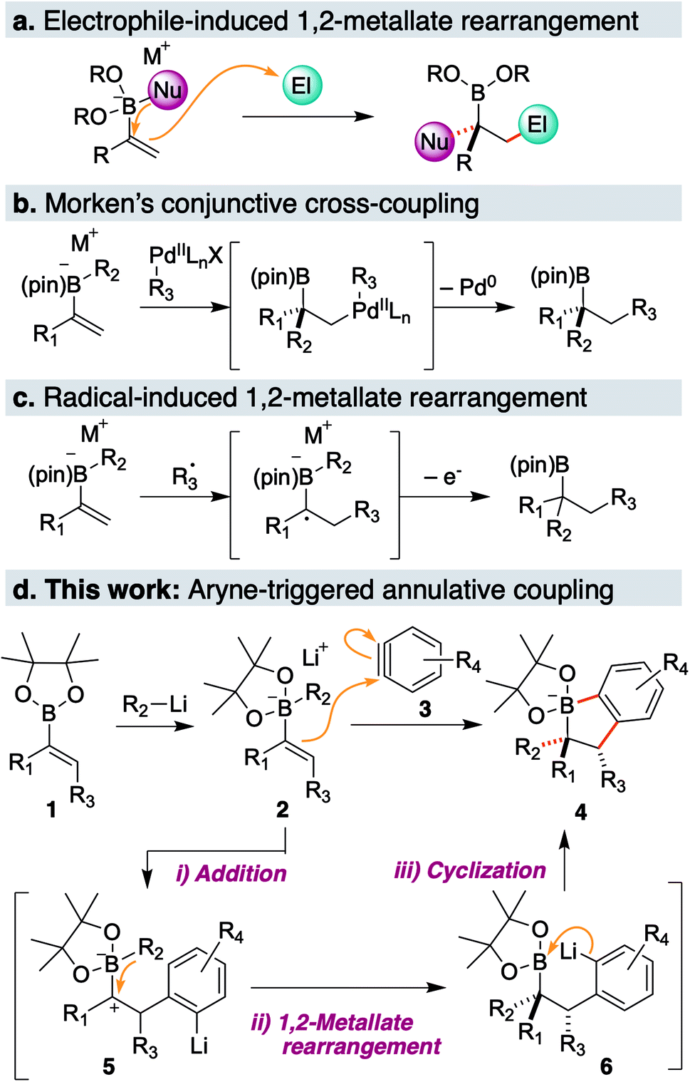 Annulative coupling of vinylboronic esters: aryne-triggered 1,2 ...
