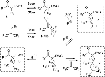 Hexafluoroisobutylation of enolates through a tandem elimination ...