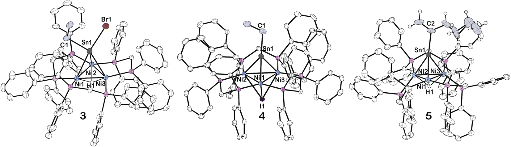 Synthesis, structure and reactivity of μ 3 -SnH capped trinuclear ...
