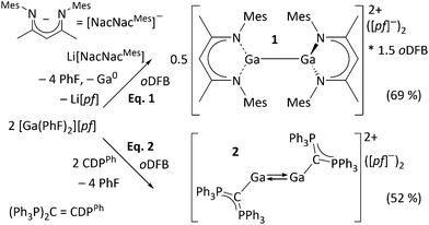 How long are Ga⇆Ga double bonds and Ga–Ga single bonds in dicationic ...