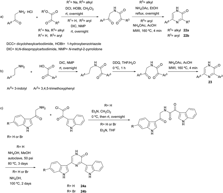 2(1 H )-Pyrazinones from acyclic building blocks: methods of synthesis ...