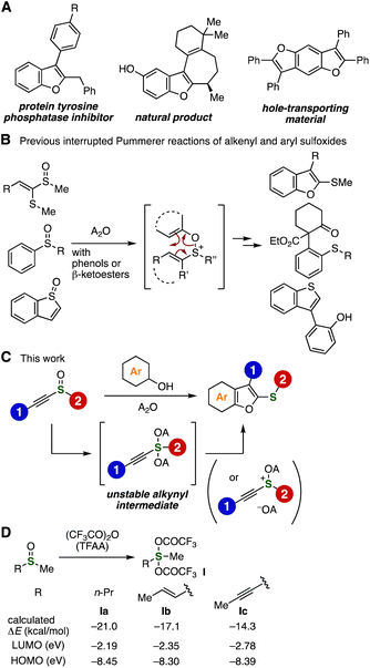 Synthesis of benzo[ b ]furans from alkynyl sulfoxides and phenols by ...