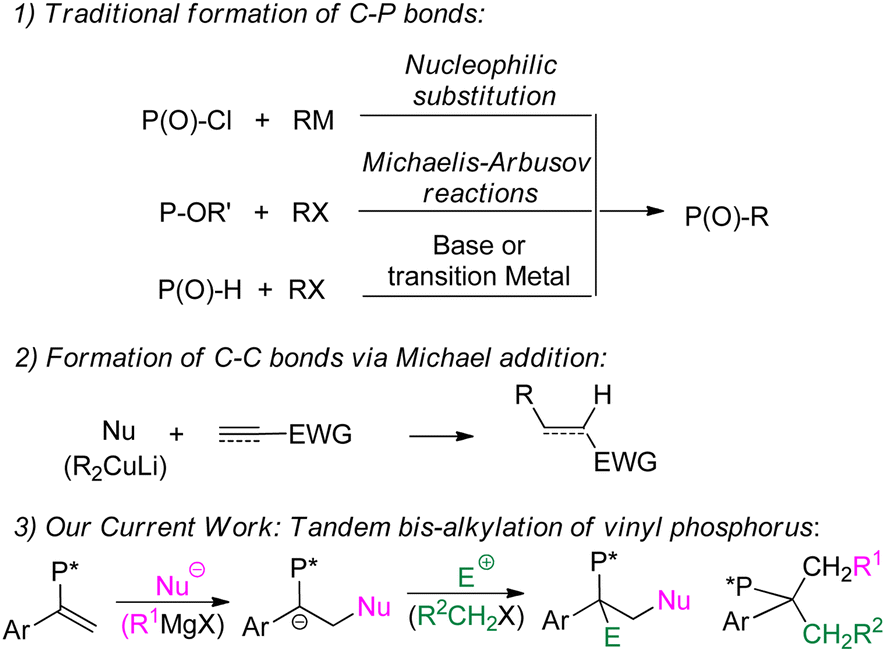Tandem addition of nucleophilic and electrophilic reagents to vinyl ...