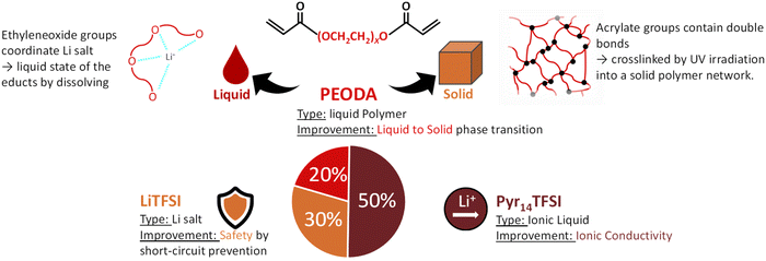 An ionic liquid- and PEO-based ternary polymer electrolyte for lithium ...