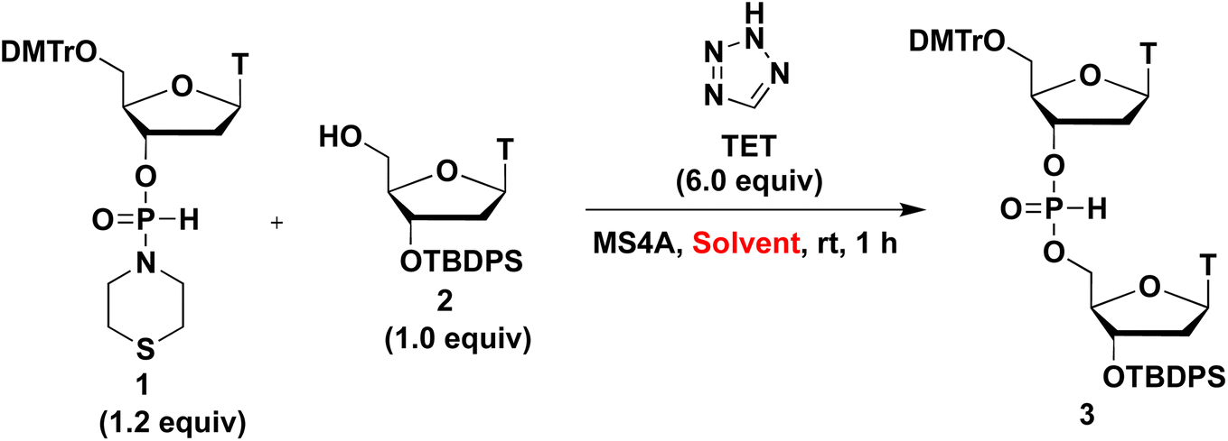 Internucleotidic bond formation using H -phosphonamidate derivatives ...