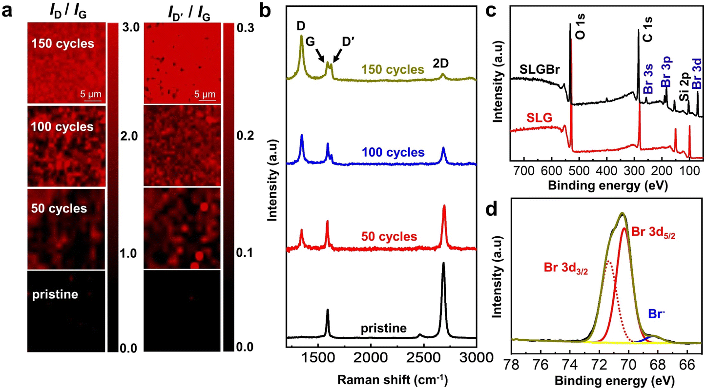 Electrochemical regulation of the band gap of single layer graphene ...