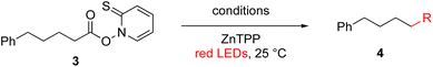 Red-light-mediated Barton decarboxylation reaction and one-pot ...