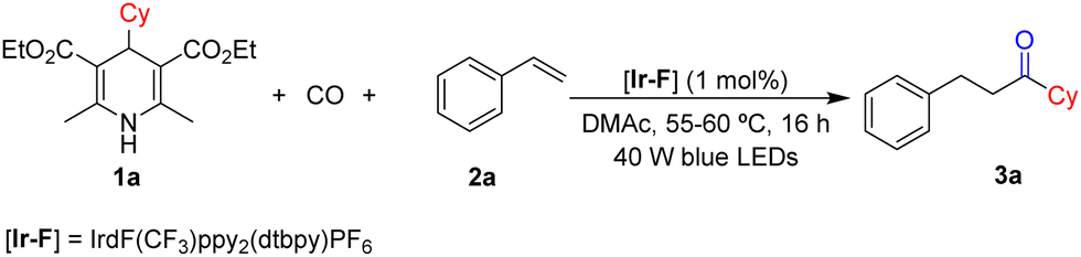 Photoredox-catalyzed carbonylative acylation of styrenes with Hantzsch ...