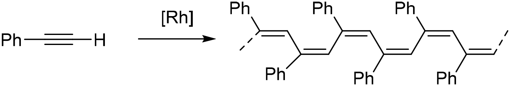 Stereoregular polymerization of phenylacetylene using alkynyl and ...