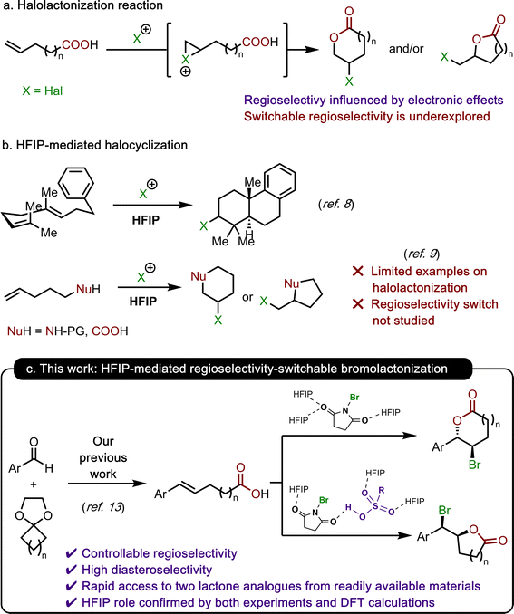 Controlling the regioselectivity of the bromolactonization reaction in ...