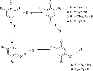 Hydrogen bond donating ability of meta and parahydroxy phenoxyl ...