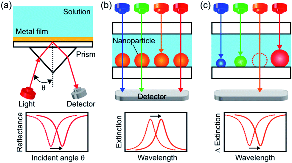 Localized surface plasmon resonance sensors based on wavelength-tunable spectral dips ...