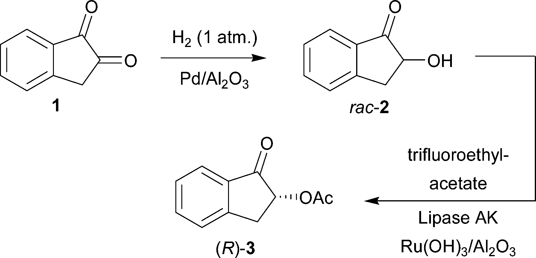 One-pot synthesis of ( R )-2-acetoxy-1-indanone from 1,2-indanedione ...