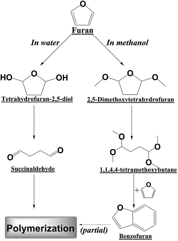 Effects of water and alcohols on the polymerization of furan during its ...