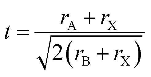 On the application of the tolerance factor to inorganic and hybrid ...
