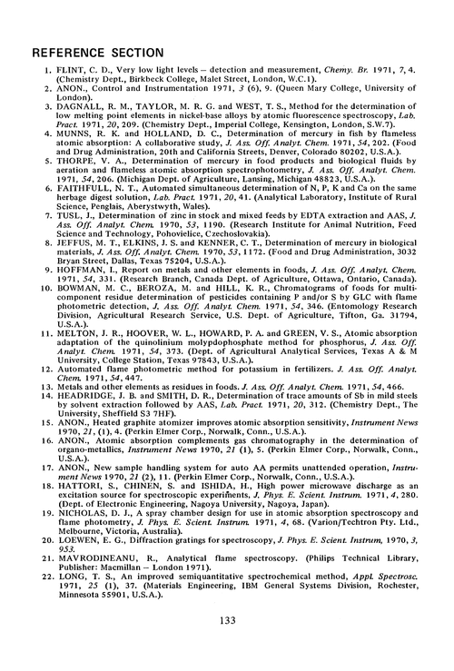 Reference section - Annual Reports on Analytical Atomic Spectroscopy ...